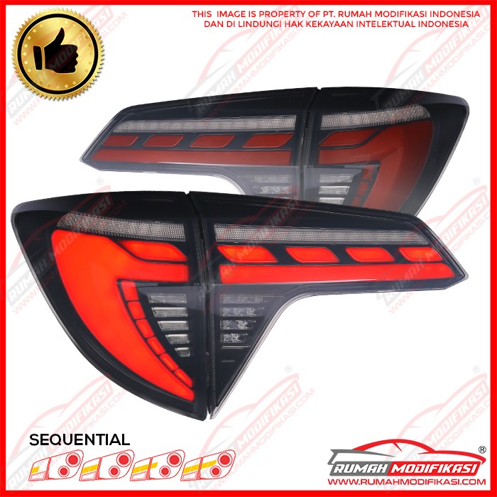 Jual STOPLAMP - HONDA HRV 2015-ON - LIGHT BAR - LED - SEQUENTIAL - SMOKE V3