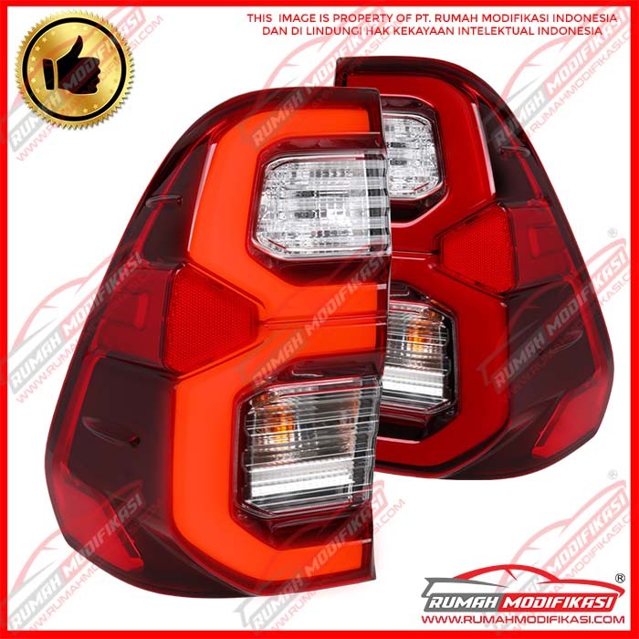 Jual STOP LAMP - TOYOTA HILUX REVO 2015-2021 - RED CLEAR - CEREMONIAL
