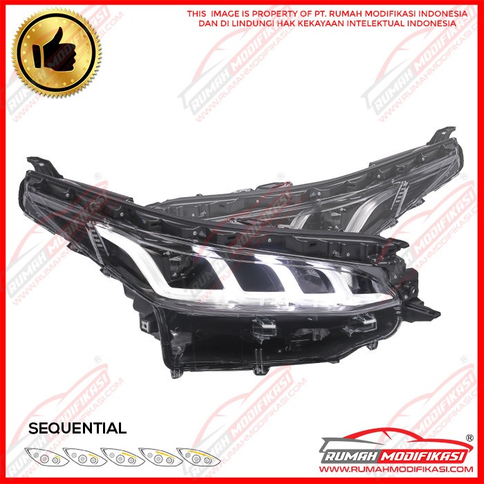 Jual HEADLAMP – TOYOTA FORTUNER VRZ GR 2021 – NOW - SEQUENTIAL - LIGHTBAR