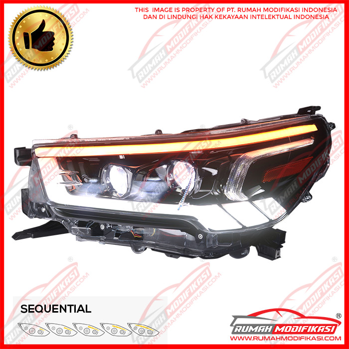 HEAD LAMP - TOYOTA HILUX 2021-ON - LED CEREMONIAL - SEQUENTIAL
