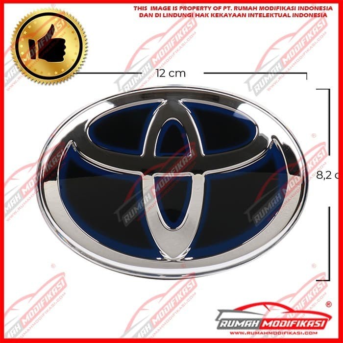 Jual EMBLEM - LOGO - TOYOTA RUSH 2006-2017 - HYBRID BLUE - BELAKANG