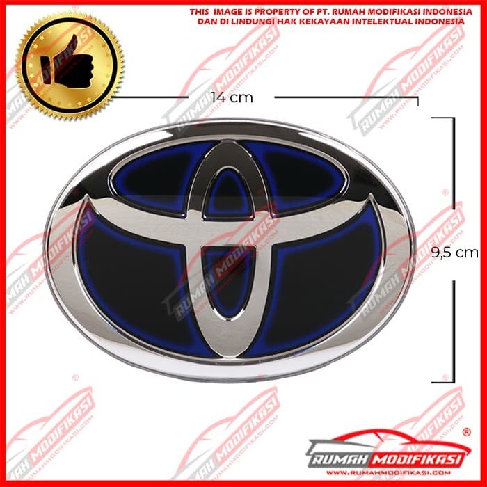 JUAL ﻿EMBLEM - LOGO - TOYOTA INNOVA 2016-2020 - HYBRID BLUE - BELAKANG