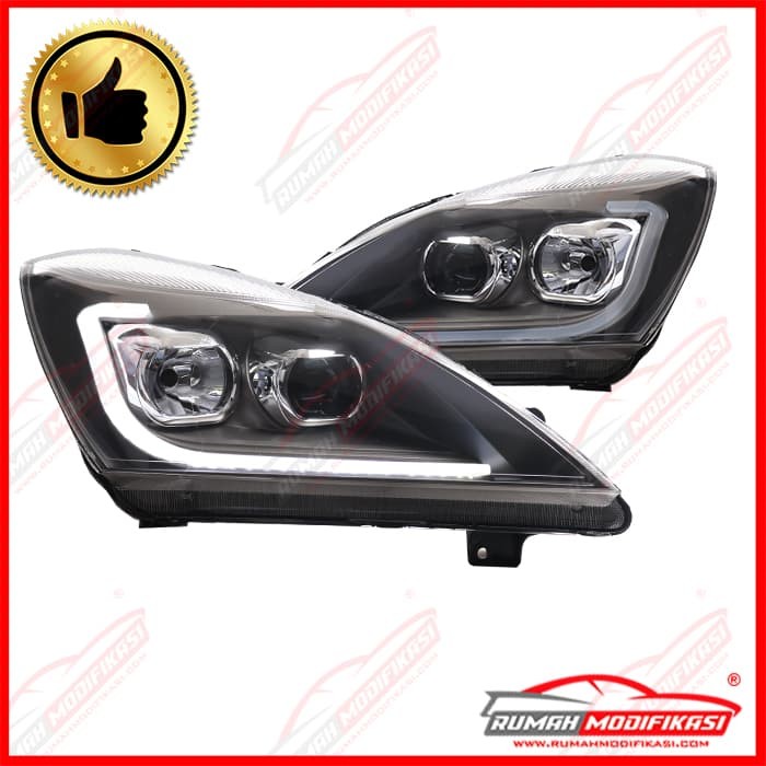 Jual HEAD LAMP - PROTON EXORA 2009-2014 - LIGHTBAR - BLACK - PROJECTOR