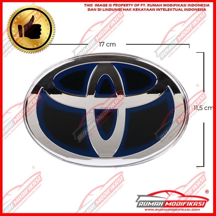 JUAL ﻿EMBLEM - LOGO - TOYOTA INNOVA 2016-2020 - HYBRID BLUE - DEPAN