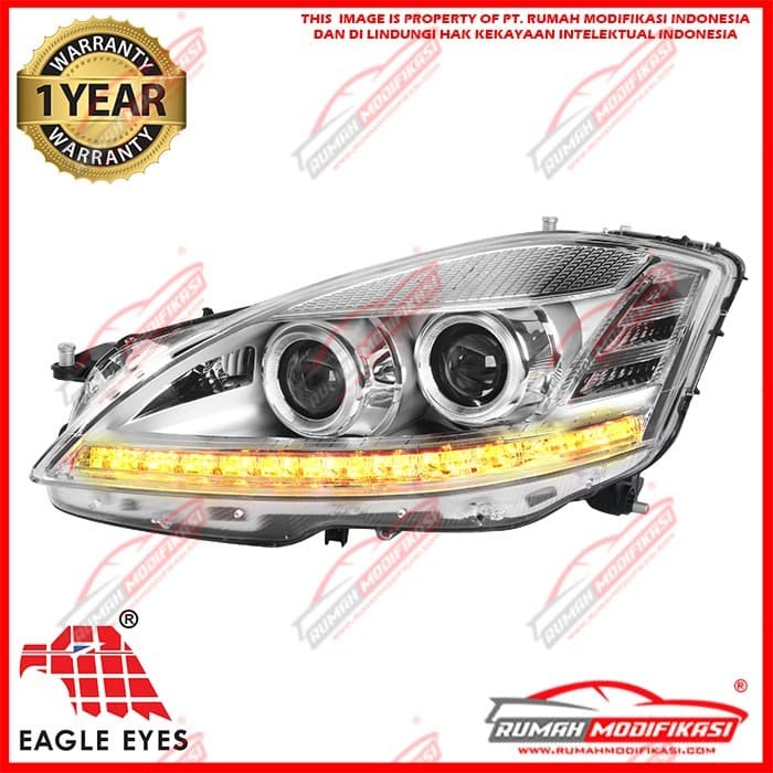 HEADLAMP Mercedes W221 S-CLASS 2007 2008 2009 EAGLEEYES FACELIFT LOOK