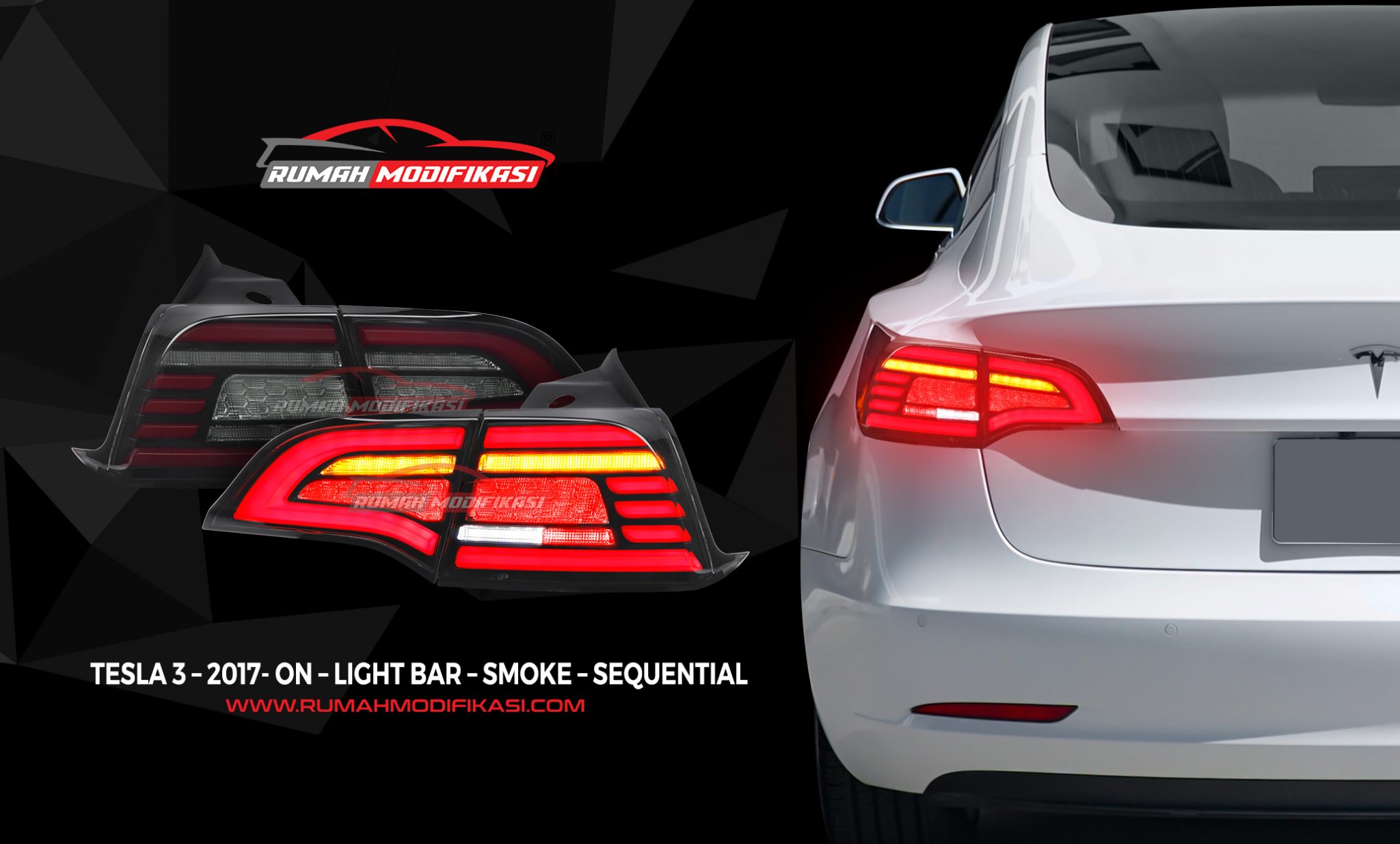 Modifikasi Tesla, Seksi Dengan Stop Lamp Sequential, Plug N Play ...